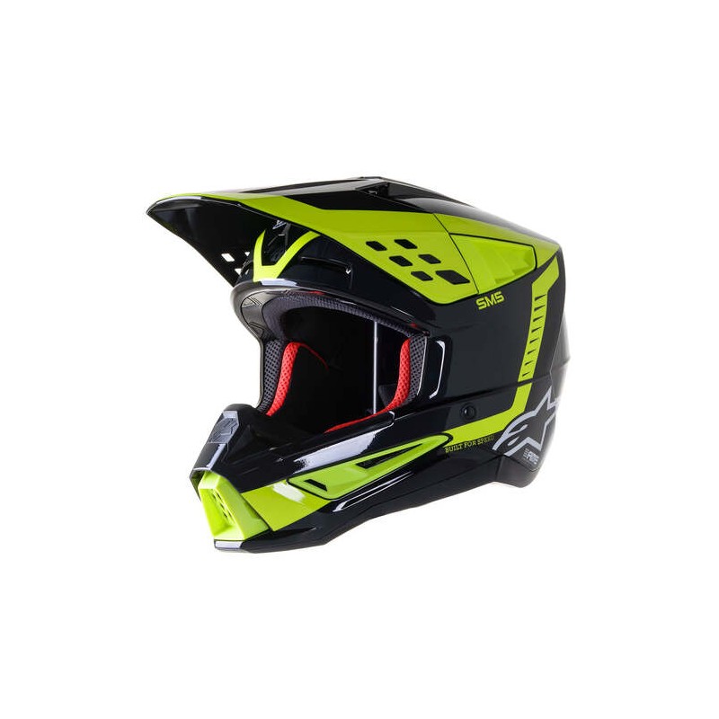 Alpinestars SM5 Beam Helmet - Black/White/Grey/Fluro Yellow